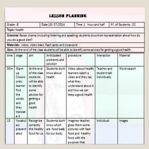 lesson planning | PPTX | Nutrition | Healthy Living