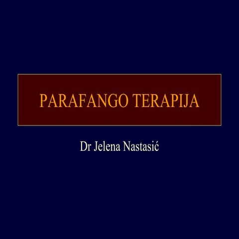 Parafango terapija | PPT