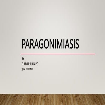 paragonimiasis.ppt.pptx paragonimiasis inf | PPTX