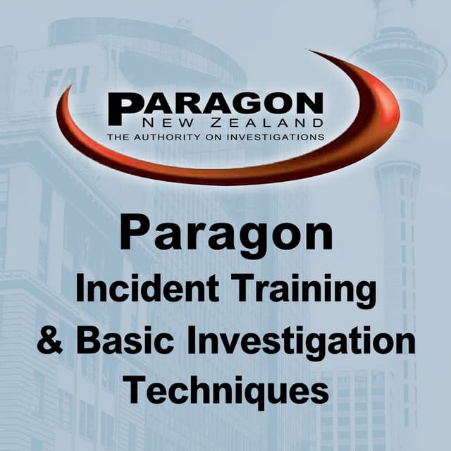 Paragon insert incident training | PDF