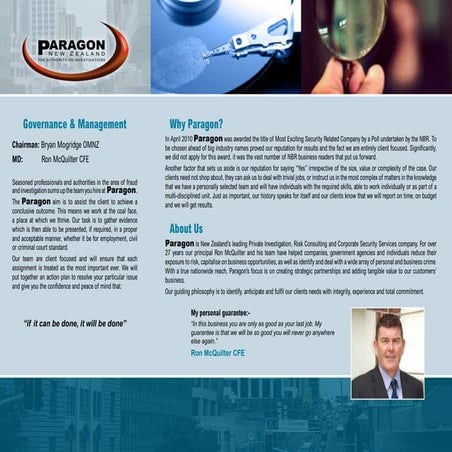 Paragon investigations brochure 2011 page 2 only | PPT