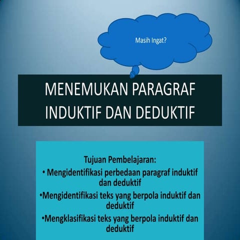 Paragraf induktif dan deduktif | PPTX
