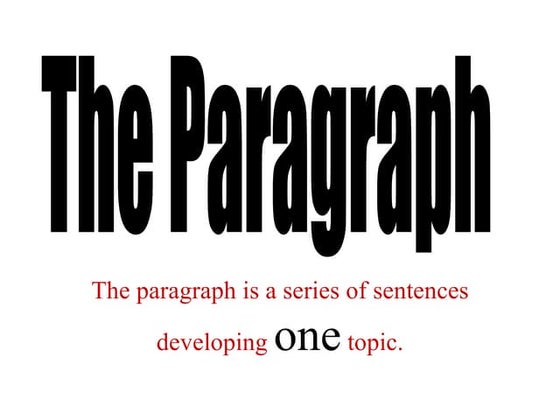 Writing a Paragraph | PPTX