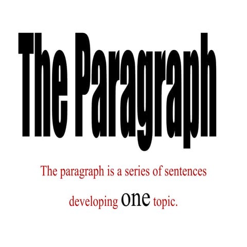 What is a paragraph? | PPS