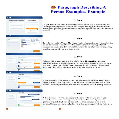Paragraph Describing A Person Examples. Example | PDF