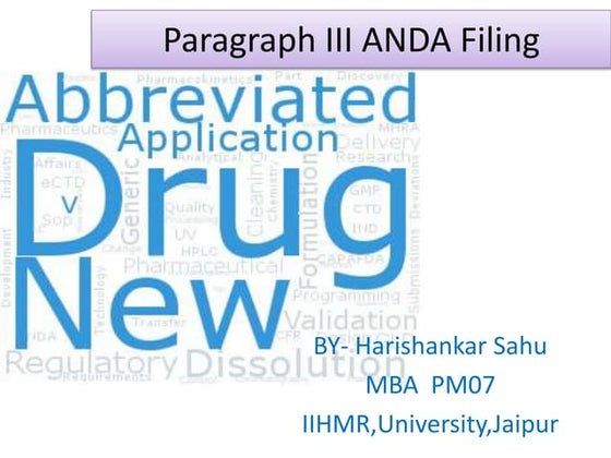 Paragraph 1,2,3,4 certification usfda | PPTX
