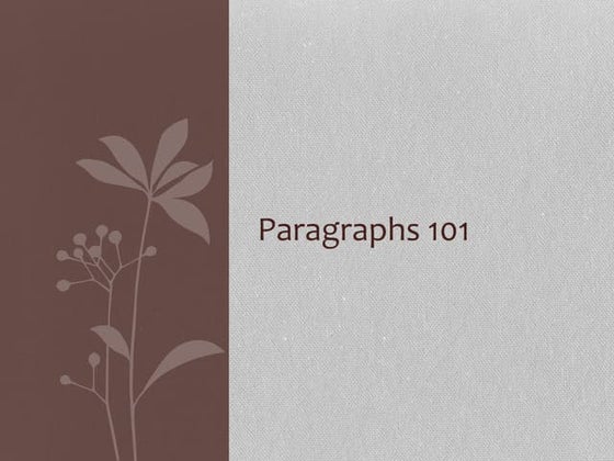 Types of paragraphs | PPT