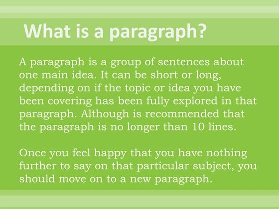 Paragraph and essay structure | PPT
