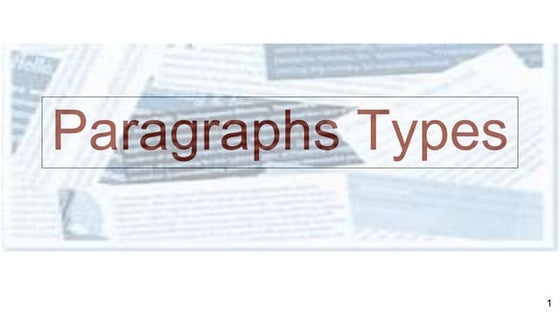 Types of paragraphs | PPT