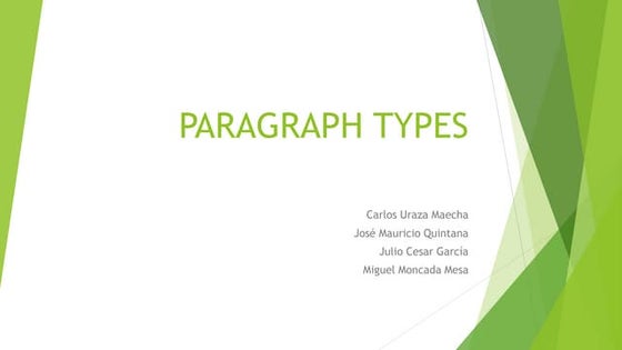 Types of paragraphs | PPTX