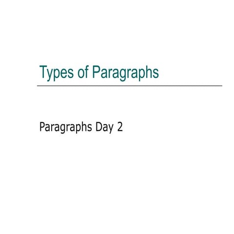 Paragraph types | PPT