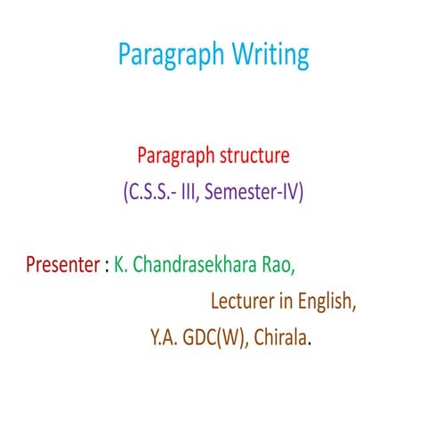 Unit.4.1.paragraph writing | PPTX