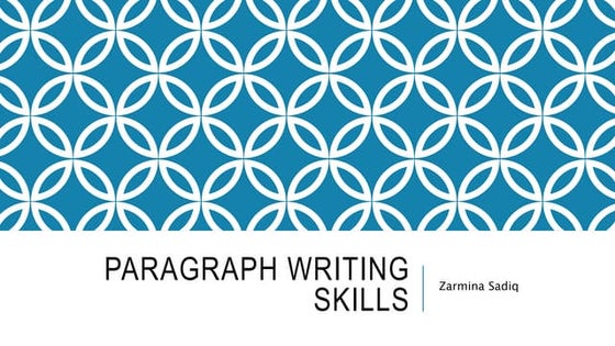 Lesson II: Writing a Paragraph | PPT