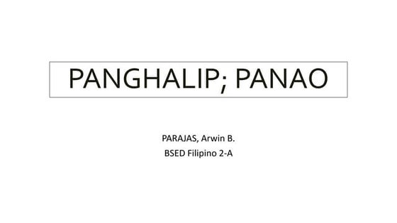 COT1-Fil 10 F10WG-If-g-61 Panghalip Bilang Panuring Sa Mga Tauhan | DOCX