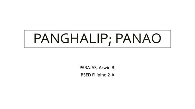 Panghalip | PPTX