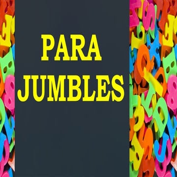 PARA JUMBLES Examples with answers.pptx. | PPTX