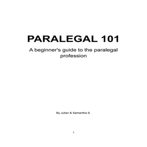 Paralegal101 - The Ultimate Guide on Everything Paralegal! | PDF