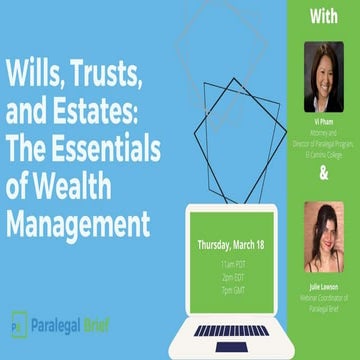 Wills, Trusts, and Estates: The Essentials of Wealth Management | PPTX