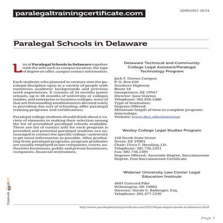Paralegal Studies Certificate Program Guide 2013-2014 | PDF