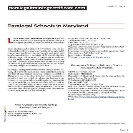 Paralegal Studies Certificate Program Guide 2013-2014 | PDF