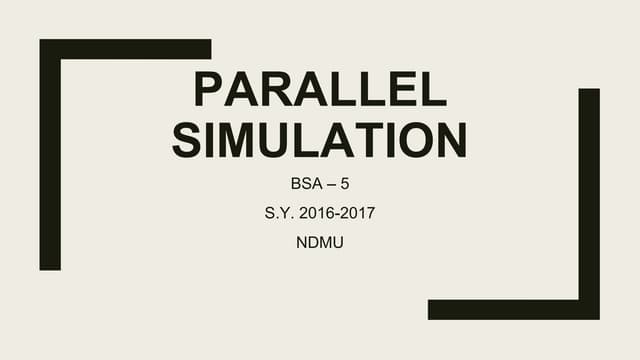 Parallel simulation | PPT Parallel simulation | PPT