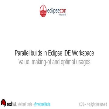 Parallel Builds In Eclipse Ide Workspace Odp Programming Languages Computing 3354