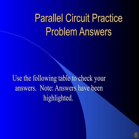 Parallel circuit practice problem answers | PPT