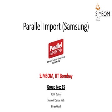 Parallel imports : Samsung case | PPT