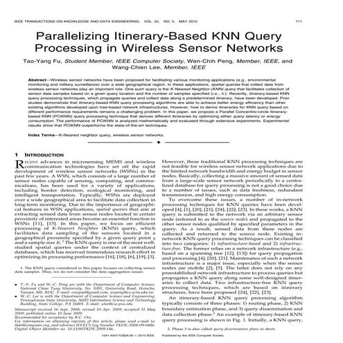 Parallelizing itinerary based knn query | PDF