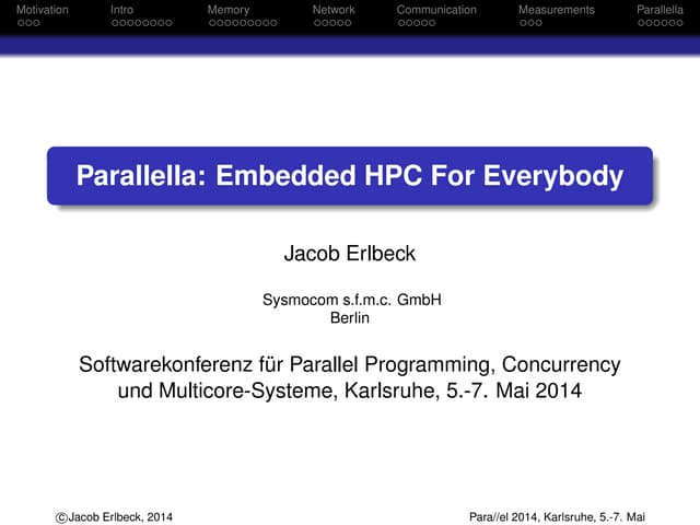 Parallella Embedded Hpc For Everybody Ppt 2390