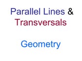 Proving Lines Parallel | PPT