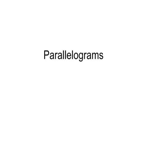 Parallelogram Theorem | PPT
