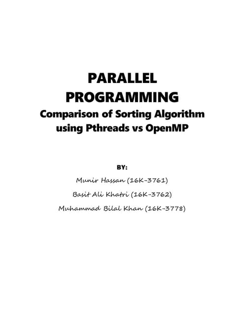 Parallel programming Comparisions | PDF Parallel programming Comparisions | PDF