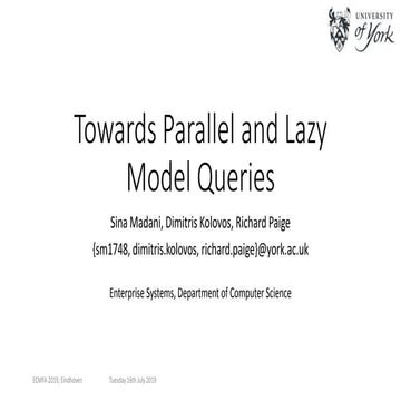 Towards Parallel and Lazy Model Queries | PPT