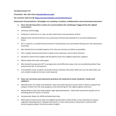 Parallel session 75 summary report | DOC