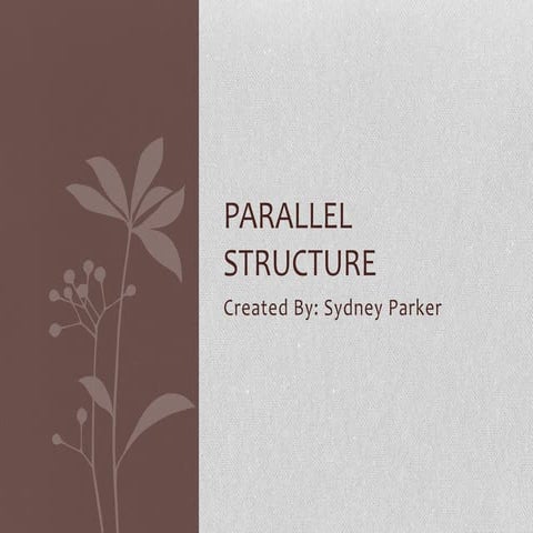 Parallel structure | PPTX