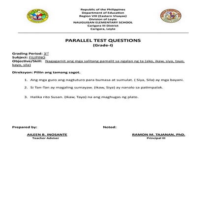 Parallel Test Questios-3rd Quater GRADE 1.docx