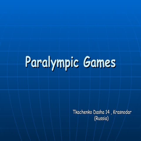 Paralympic games 3 | PPT