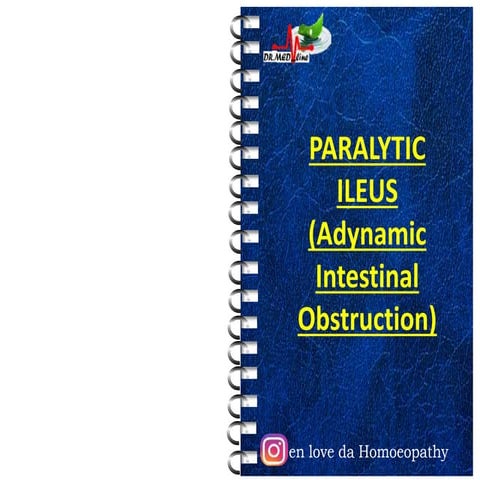 Paralytic ileus (adynamic intestinal obstruction) | PPT