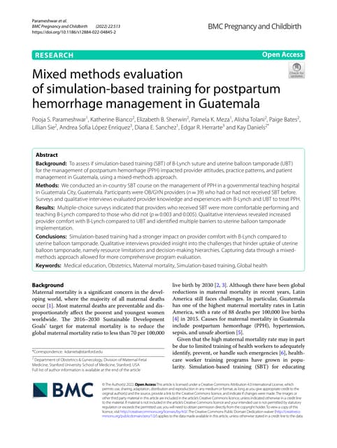 OBG Research | Obstetrical Gynecology | Problem statements | PPT