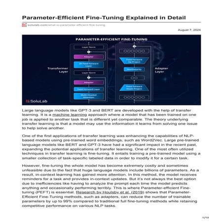 Parameter Efficient Fine Tuning Explained In Detailpdf Programming Languages Computing