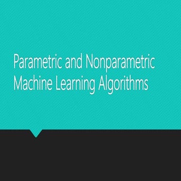 Parametric And Nonparametric Ppt
