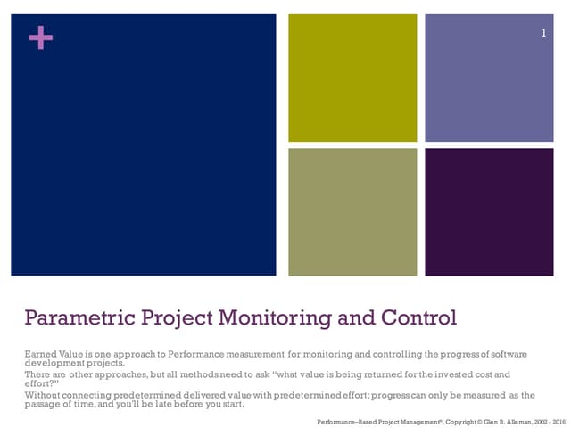 Parametric Project Metrics Ppt