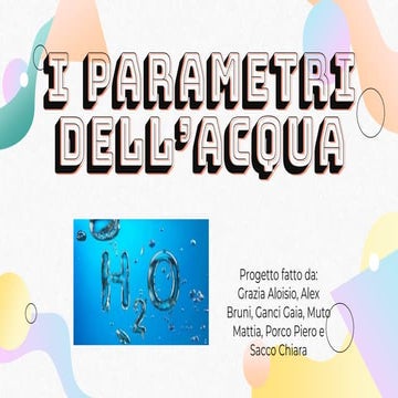 Parametri dell'acqua | PPTX