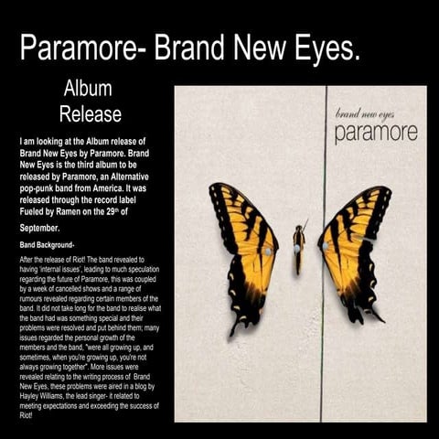 Paramore brand new eyes | PPT | Album-oriented Rock | Rock Music