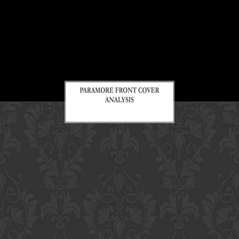 Paramore front cover analysis | PPT