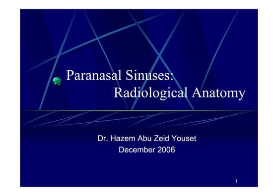 Anatomy of para nasal sinuses | PPTX