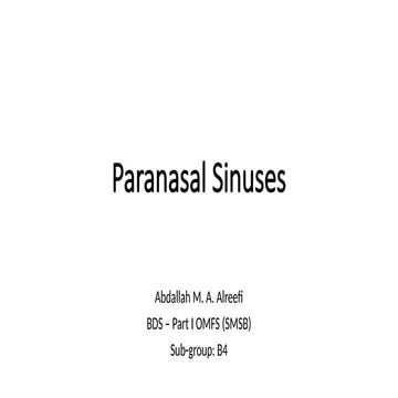 Paranasal sinuses (Upper respiratory tract).pptx