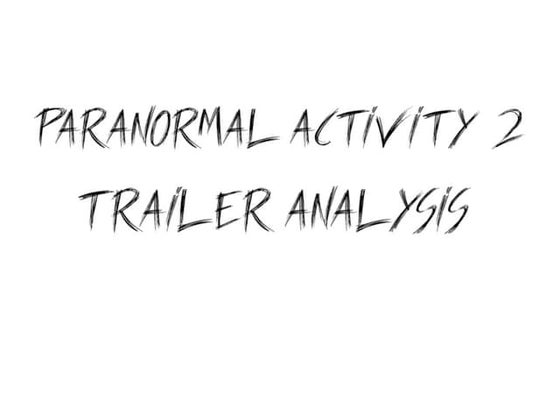 My teaser trailer analysis | PPT