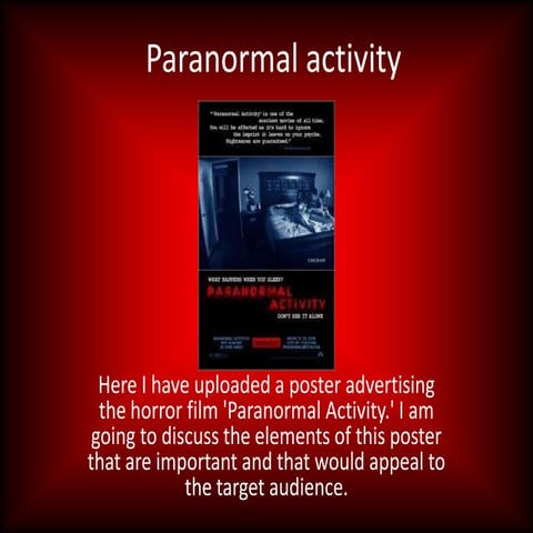 Paranormal activity poster | PPTX